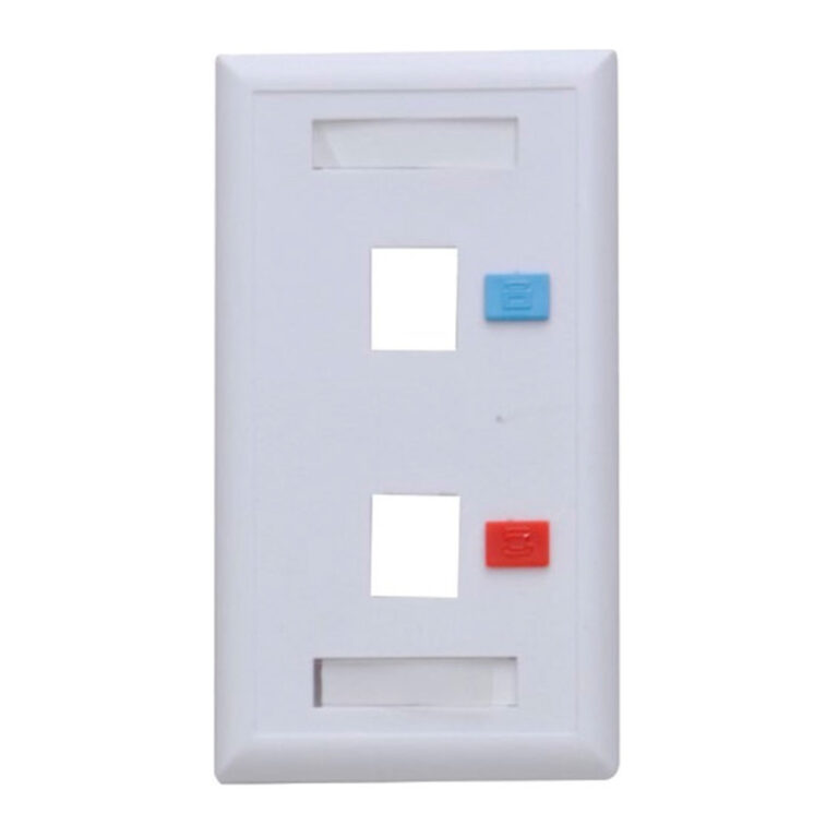 FACEPLATE 2 PUERTOS BLANCO - Transworld